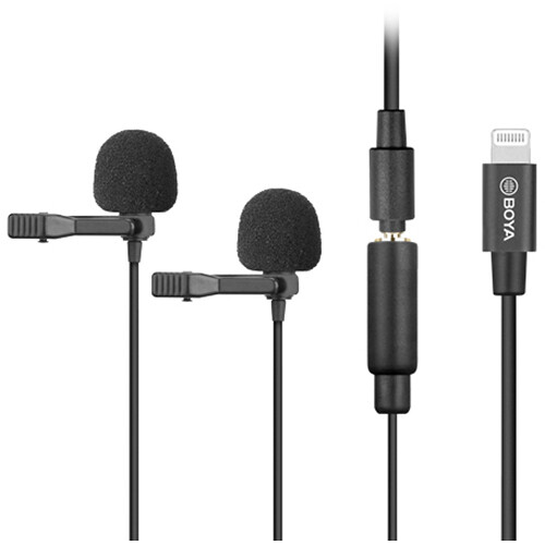 Buy BOYA BY-M2D Digital Dual Omnidirectional Lavalier Microphones with ...