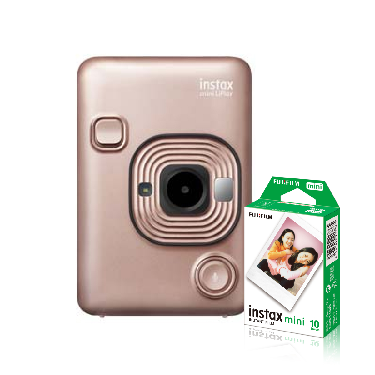 Buy FUJIFILM Instax Mini LiPlay Hybrid Instant Camera - Blush Gold ...